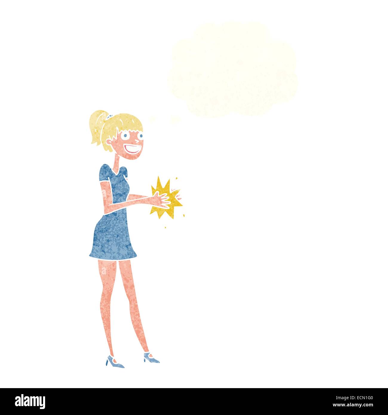 Cartoon woman clapping hands hi-res stock photography and images - Alamy