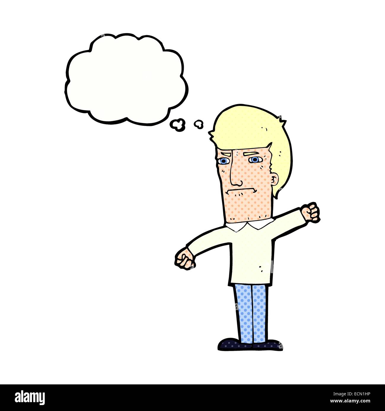 cartoon angry man with thought bubble Stock Vector Image & Art - Alamy