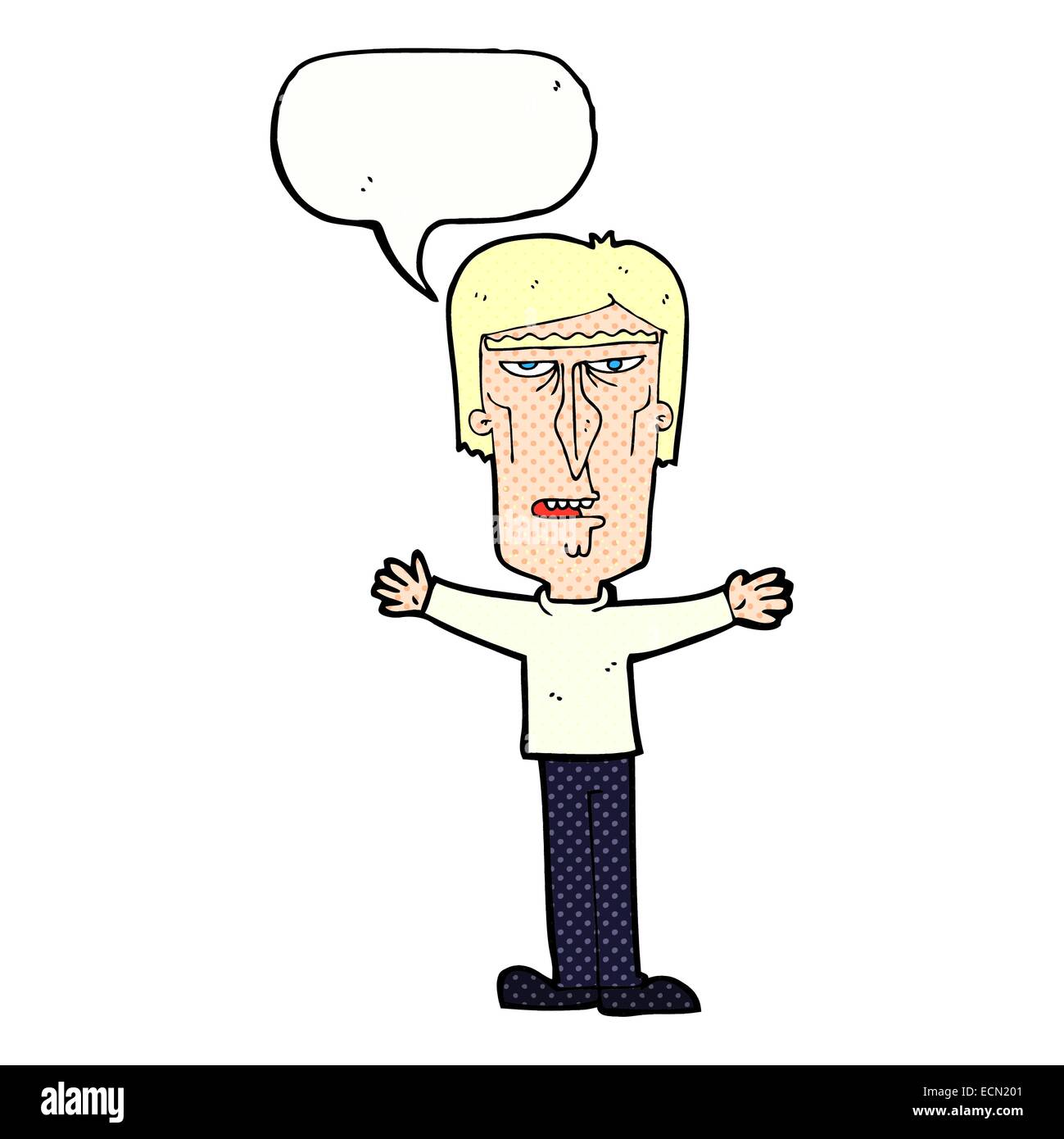 cartoon angry man with speech bubble Stock Vector Image & Art - Alamy