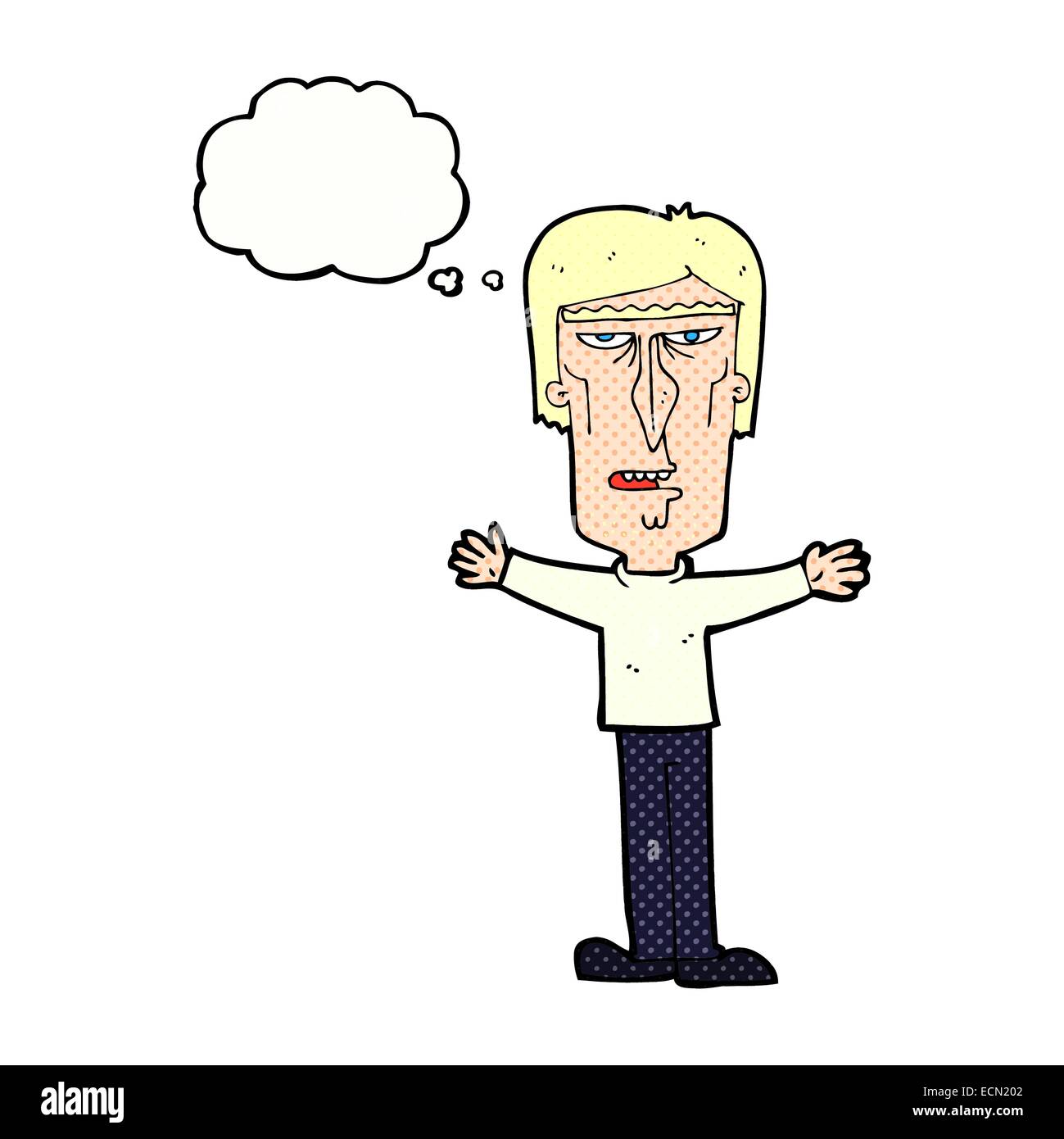cartoon angry man with thought bubble Stock Vector Image & Art - Alamy