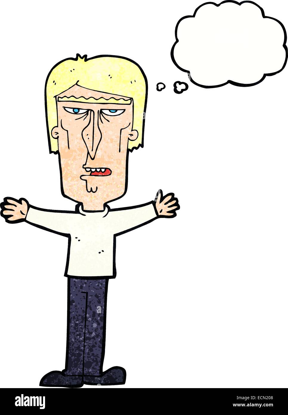 cartoon angry man with thought bubble Stock Vector Image & Art - Alamy