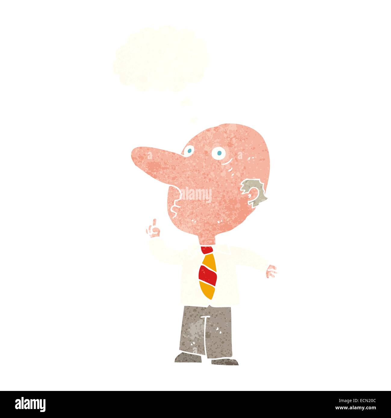 cartoon bald man asking question with thought bubble Stock Vector Image & Art - Alamy