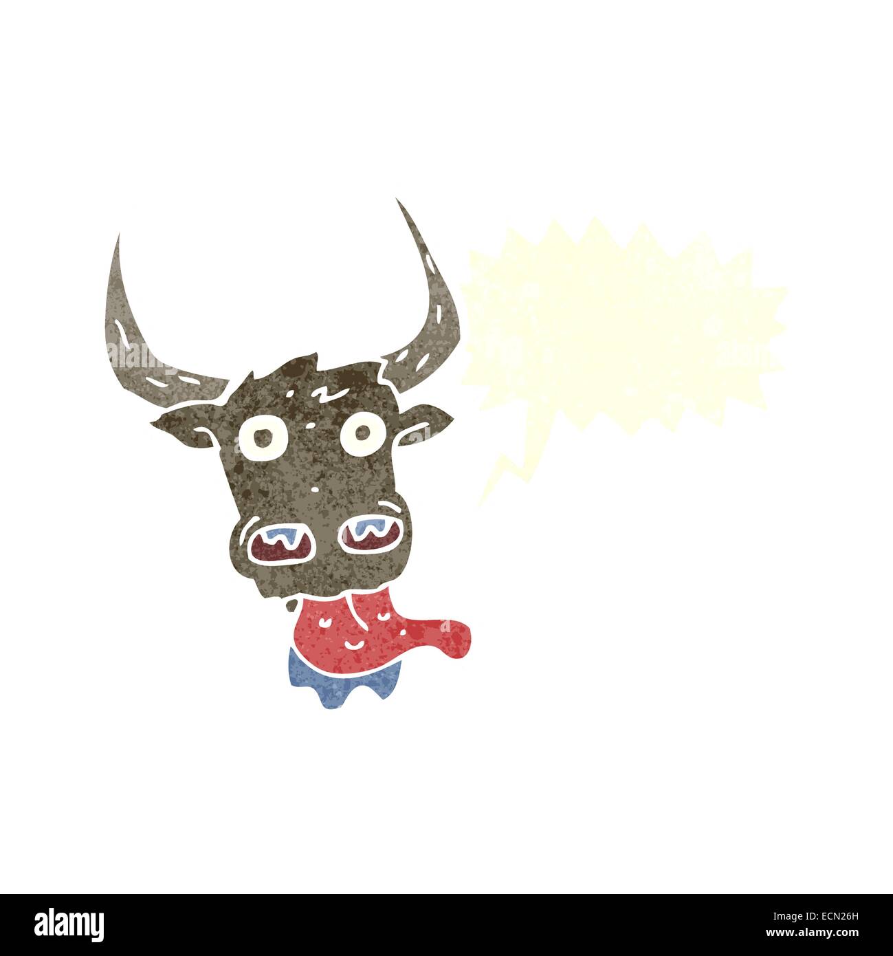 cartoon cow face with speech bubble Stock Vector Image & Art - Alamy