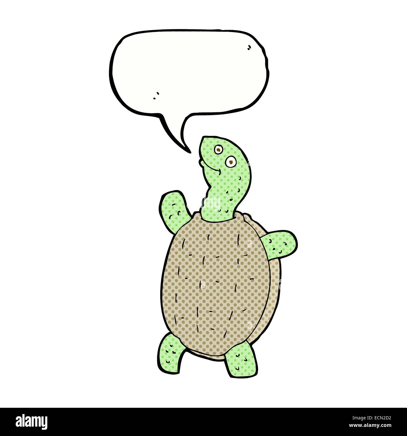 cartoon happy turtle with speech bubble Stock Vector Image & Art - Alamy