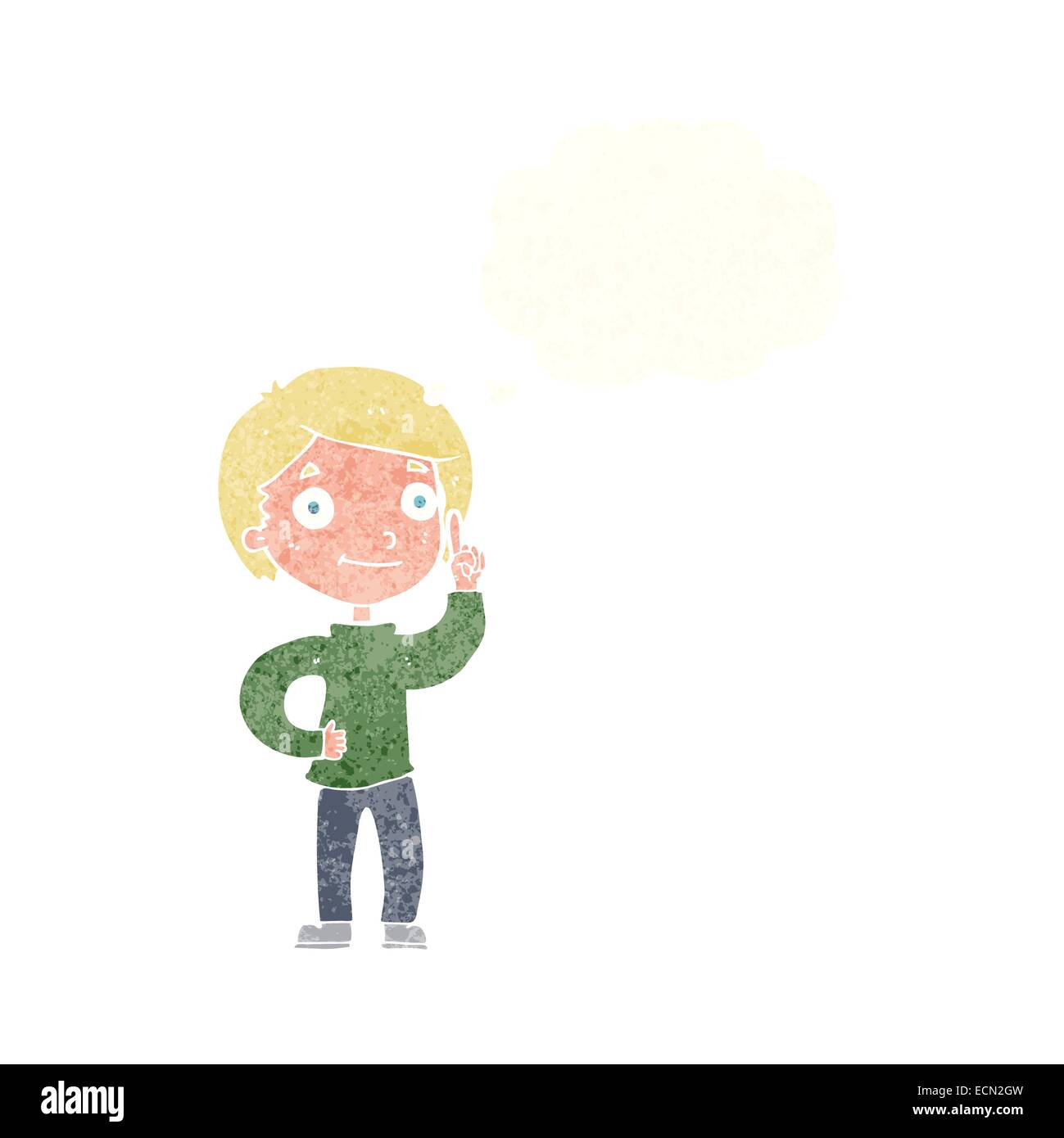 Cartoon boy idea thought bubble hi-res stock photography and images - Alamy