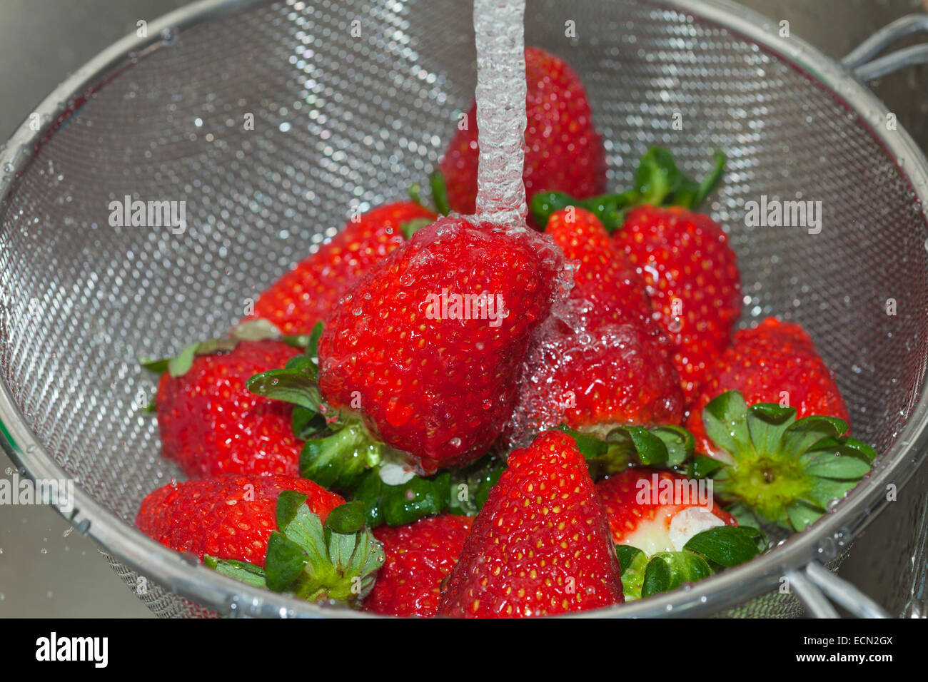 Washing strawberries hi-res stock photography and images - Alamy
