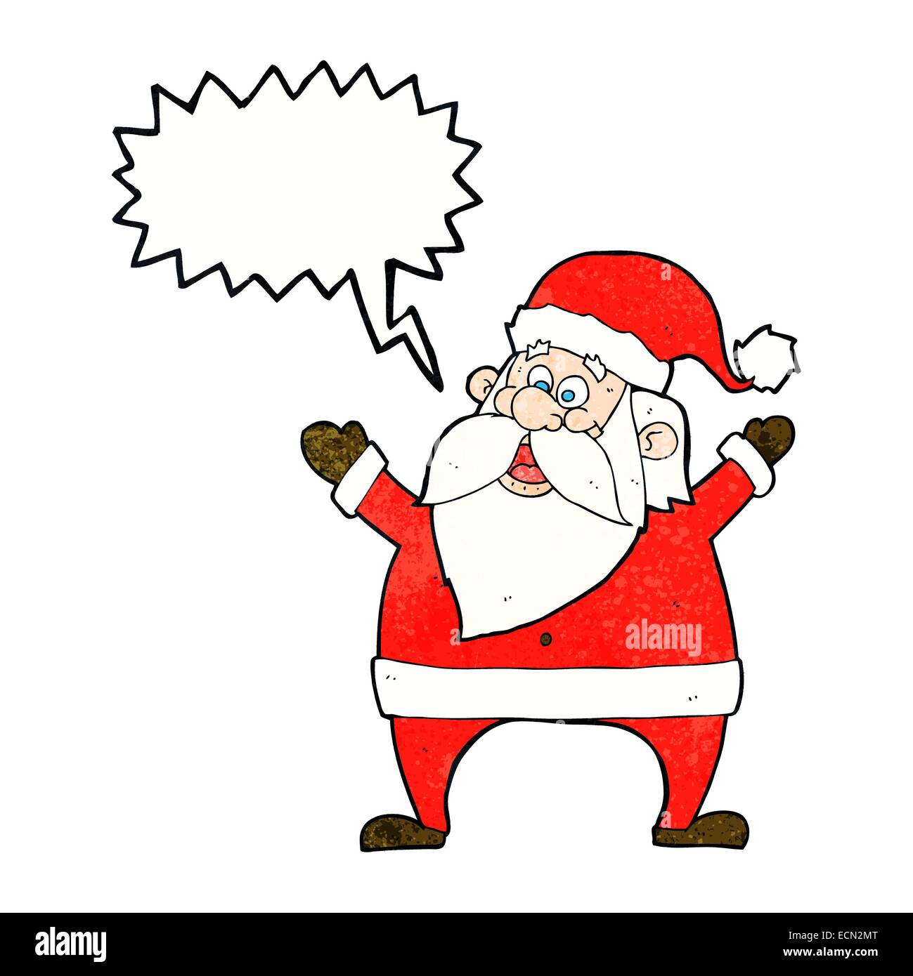 jolly santa cartoon with speech bubble Stock Vector Image & Art - Alamy