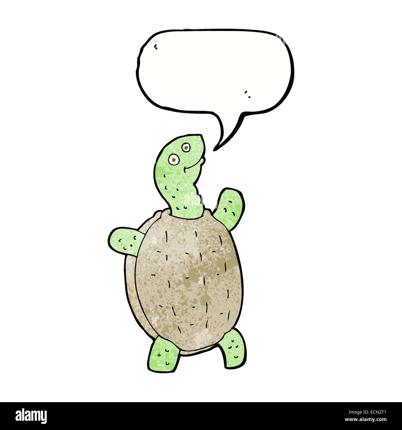 cartoon happy turtle with speech bubble Stock Vector Image & Art - Alamy