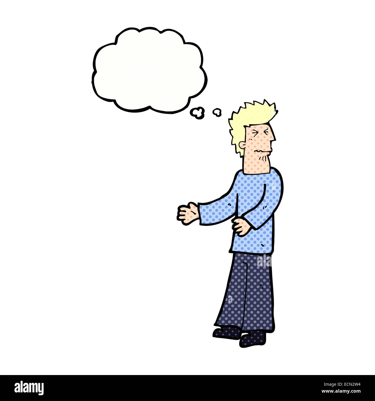 Disgusted man cartoon illustration Cut Out Stock Images & Pictures - Alamy