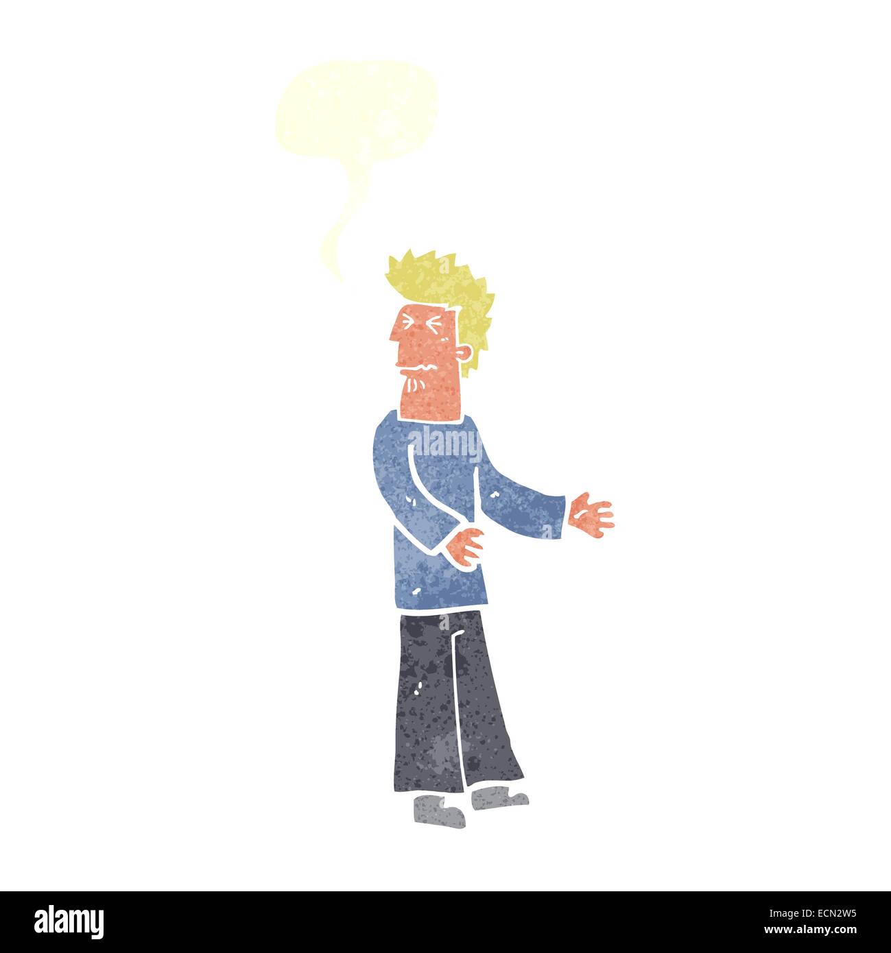 cartoon disgusted man with speech bubble Stock Vector Image & Art - Alamy