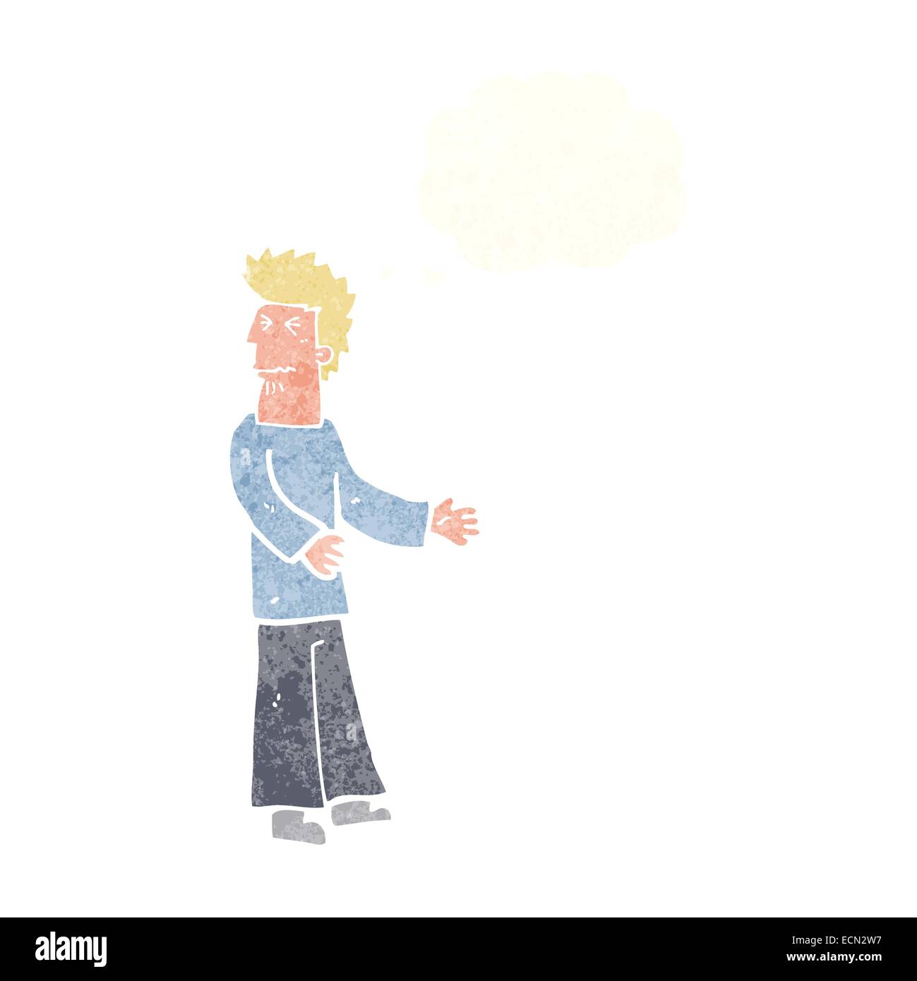 cartoon disgusted man with thought bubble Stock Vector Image & Art - Alamy