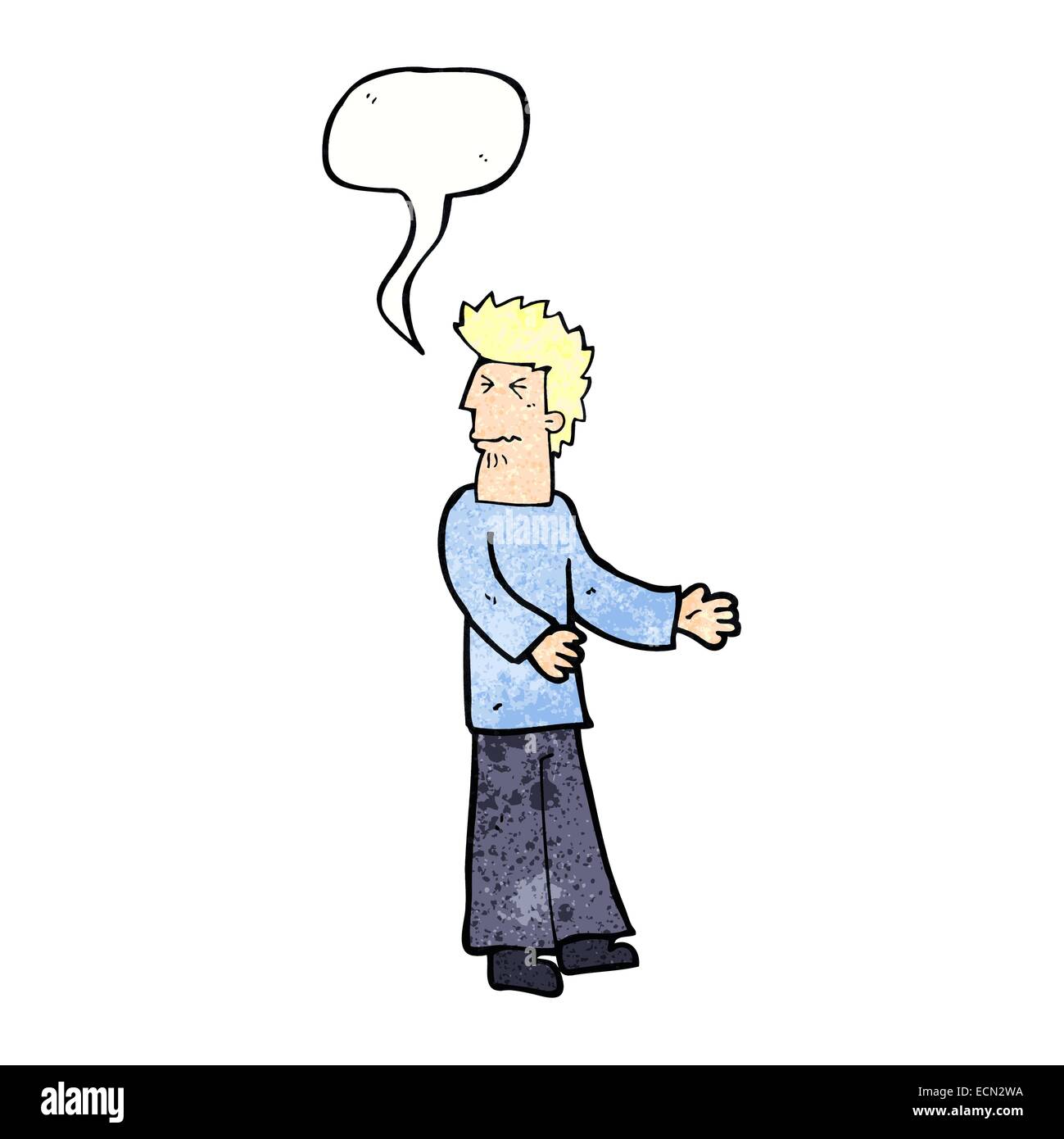 Disgusted man cartoon illustration Cut Out Stock Images & Pictures - Alamy