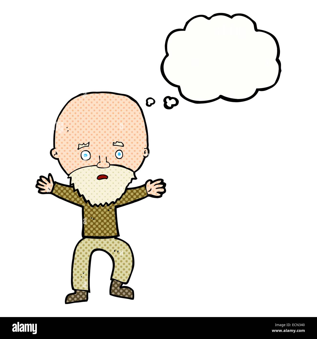 Cartoon panicking old man hi-res stock photography and images - Alamy