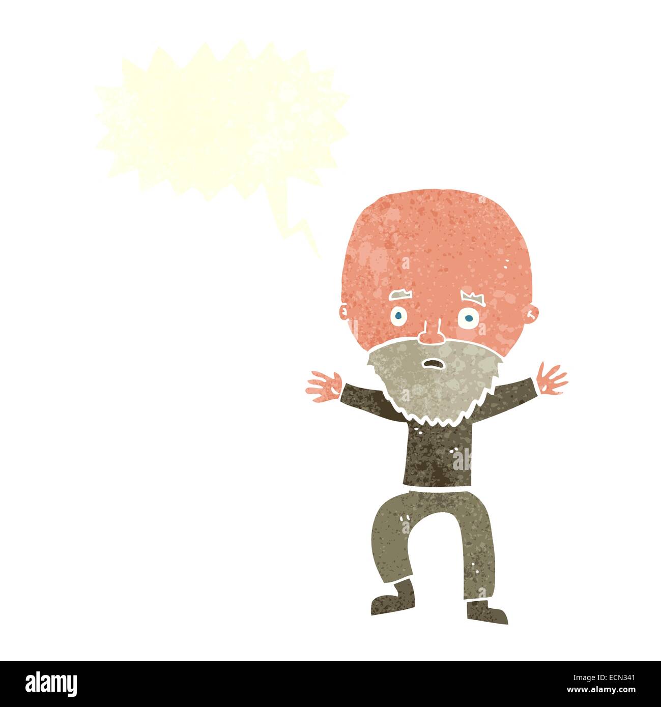 Cartoon panicking old man hi-res stock photography and images - Alamy