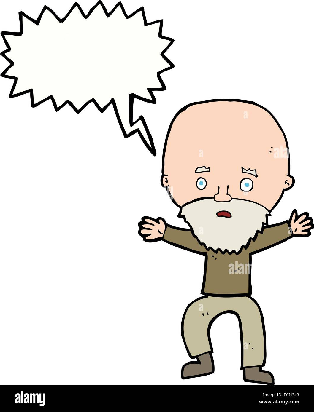 Cartoon panicking old man hi-res stock photography and images - Alamy