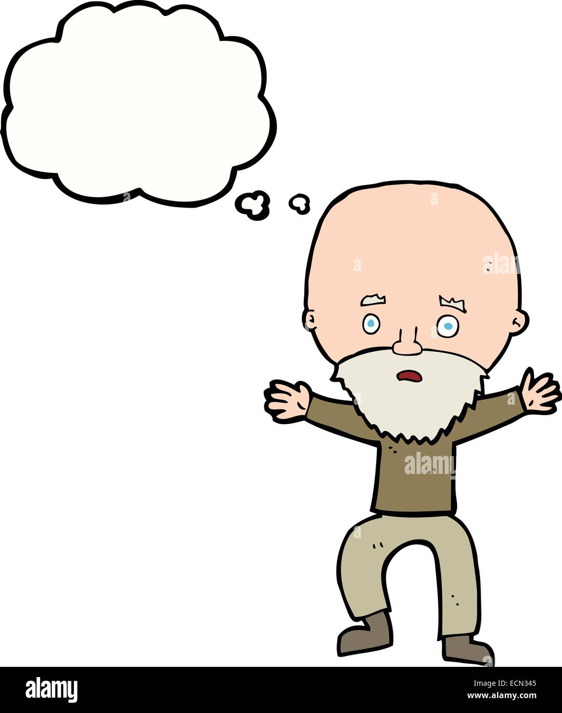 Cartoon panicking old man hi-res stock photography and images - Alamy