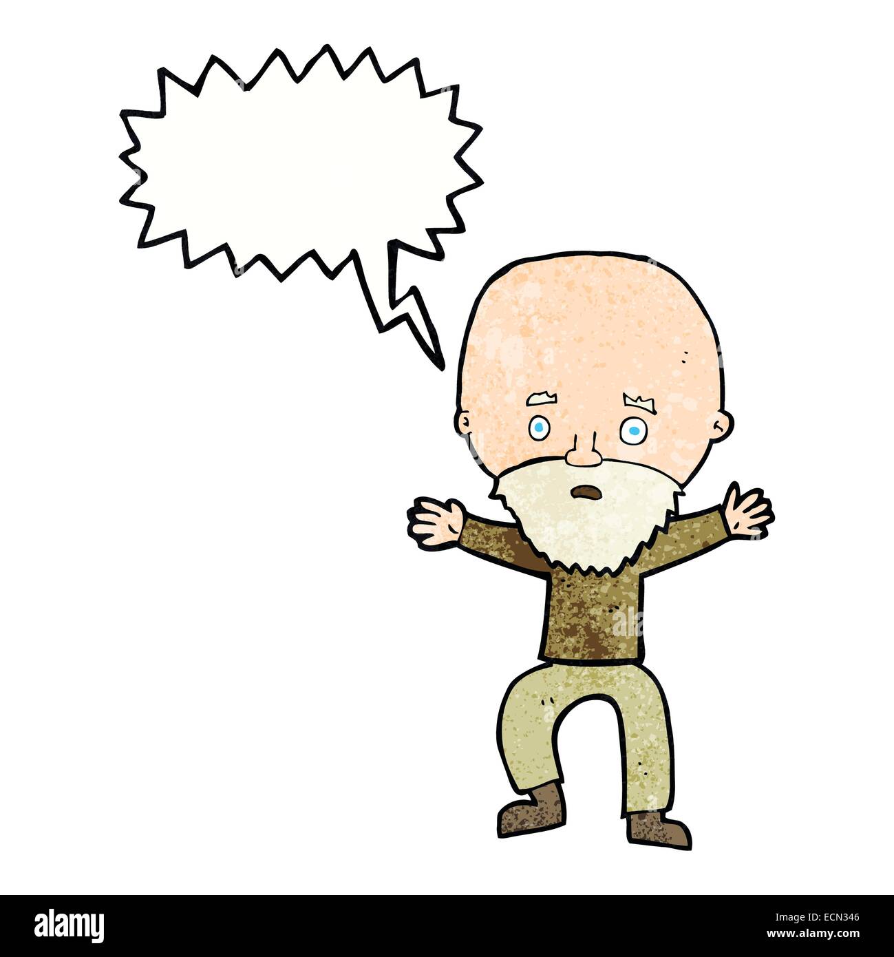 Cartoon panicking old man hi-res stock photography and images - Alamy