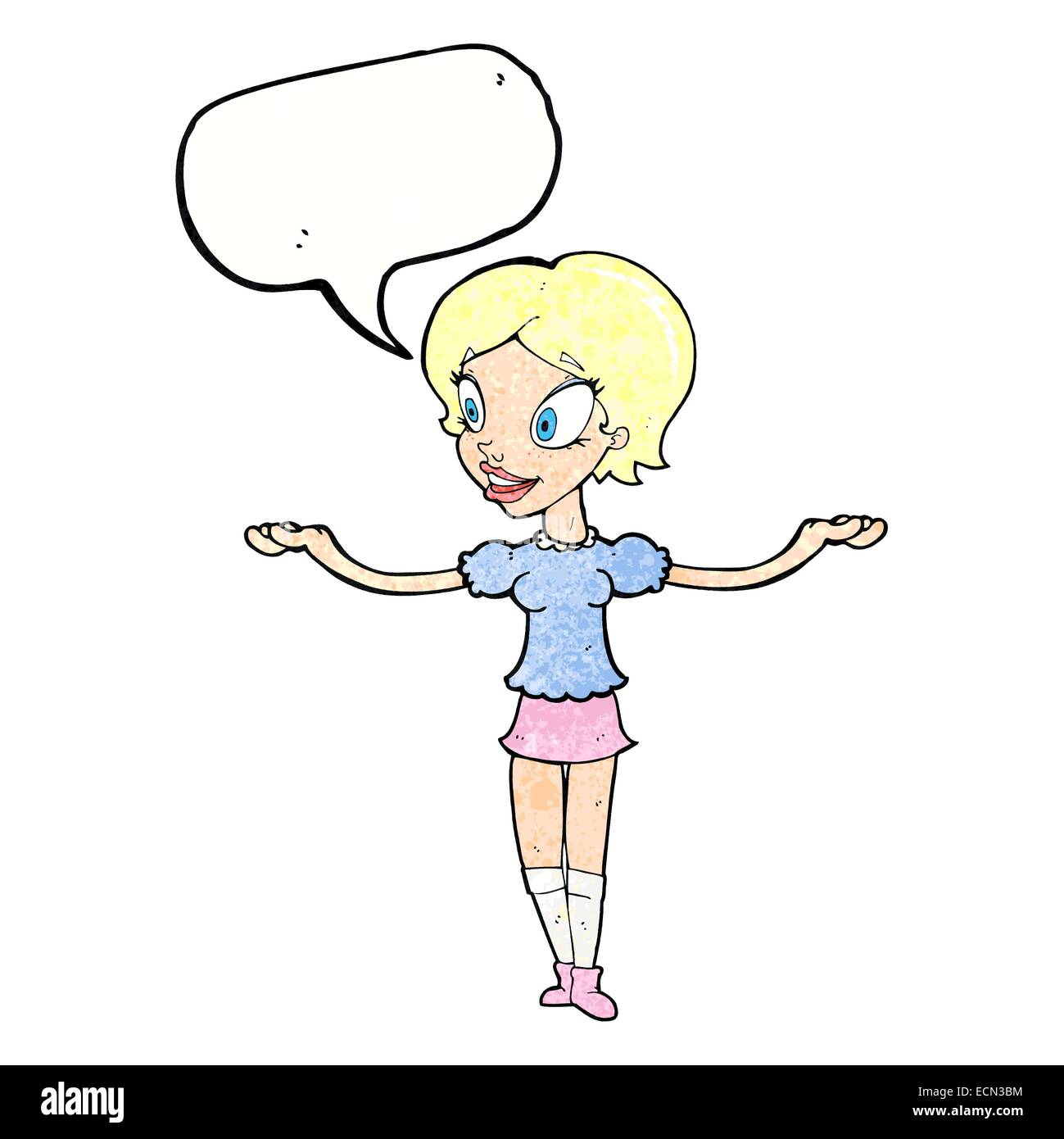 Cartoon Woman Arms Wide High Resolution Stock Photography and Images ...