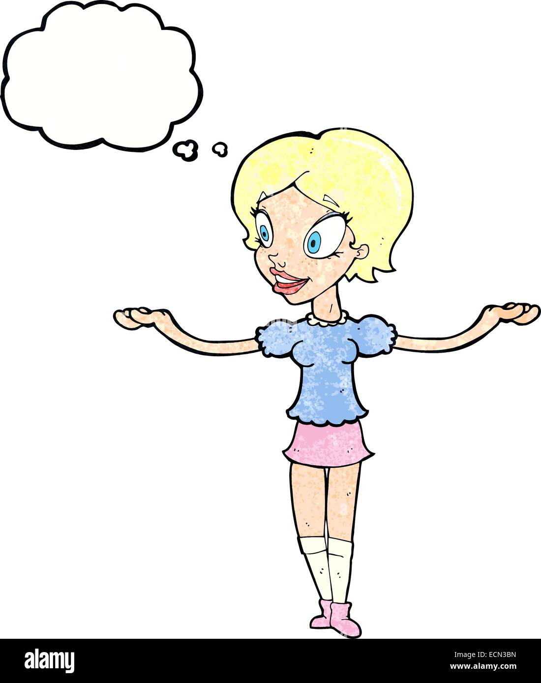 Cartoon woman arms wide hi-res stock photography and images - Alamy