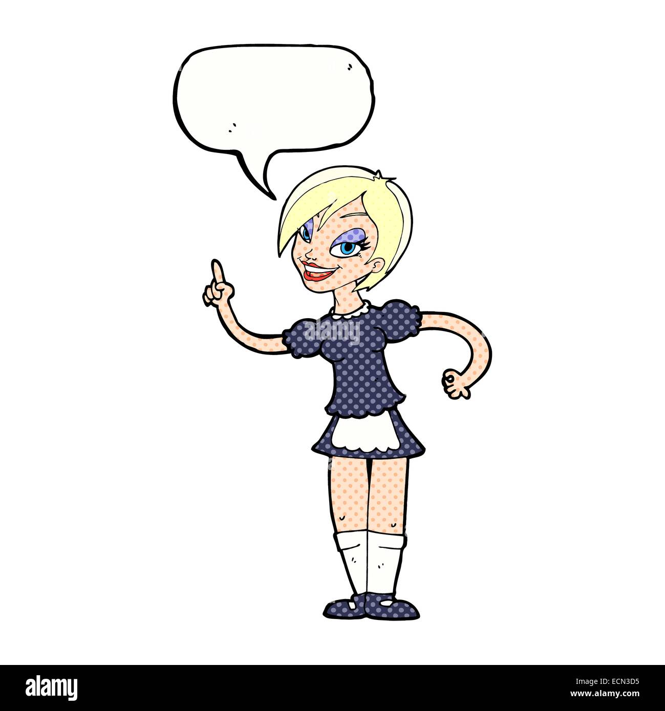 Cartoon waitress taking order Cut Out Stock Images & Pictures - Alamy