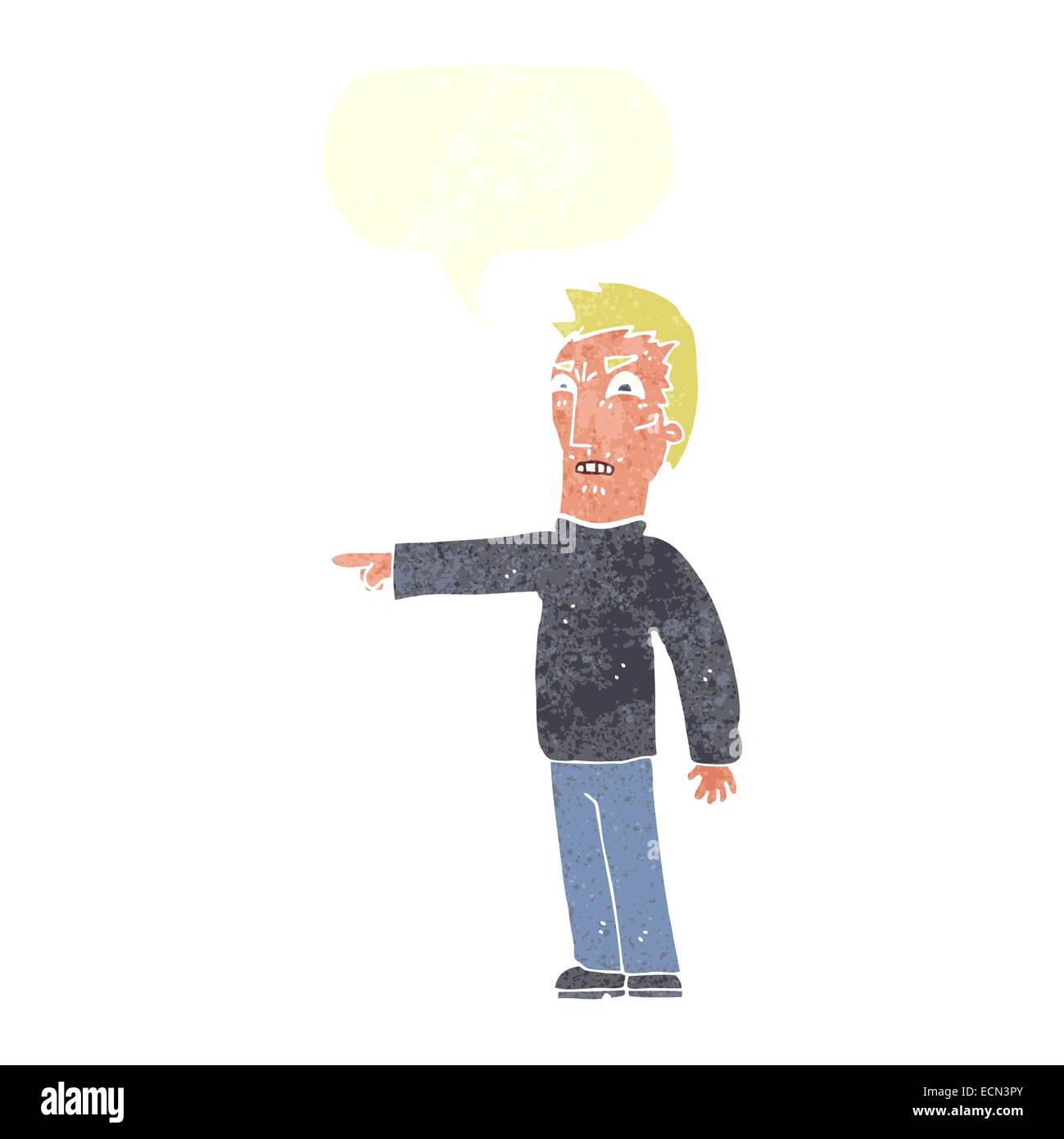 Cartoon illustration angry boy pointing Cut Out Stock Images & Pictures ...