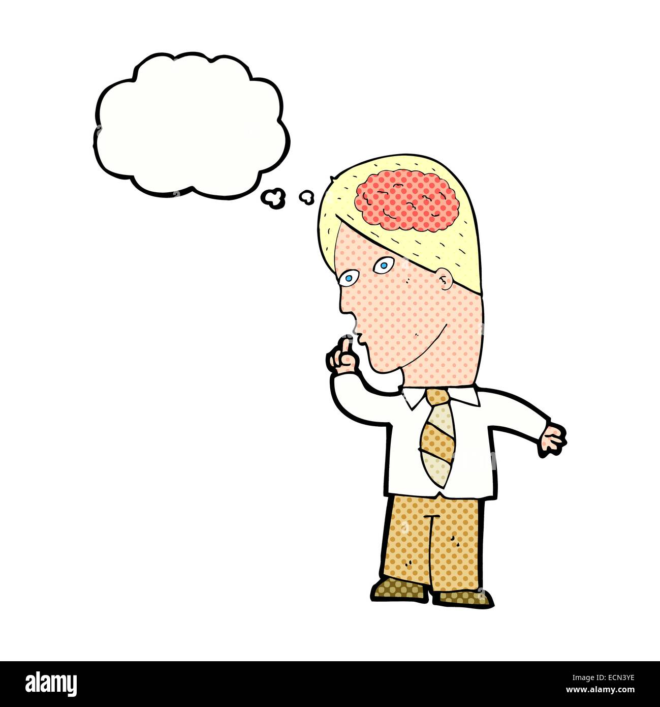 Cartoon man big brain thought hi-res stock photography and images - Alamy