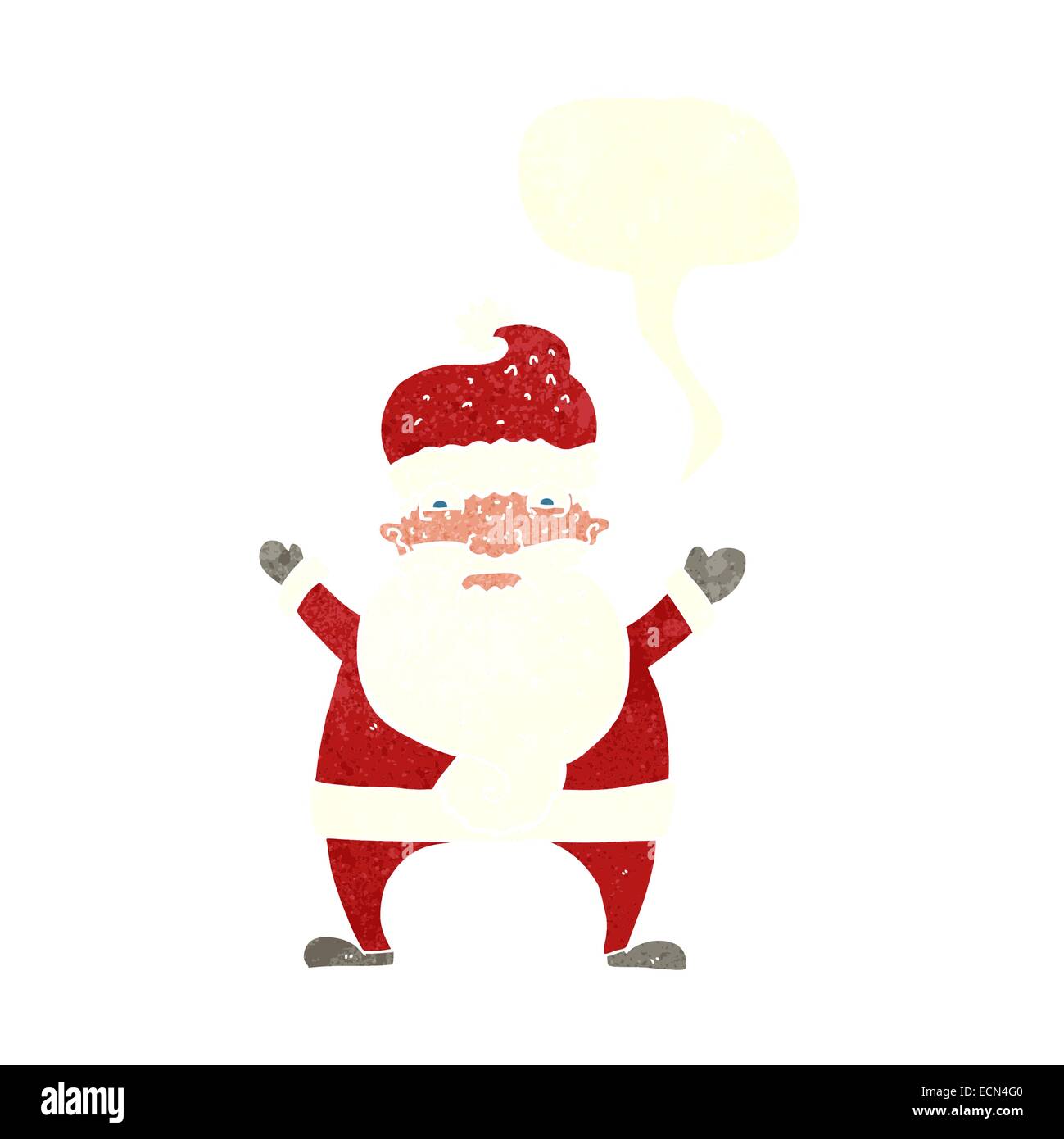 cartoon stressed out santa with speech bubble Stock Vector Image & Art ...