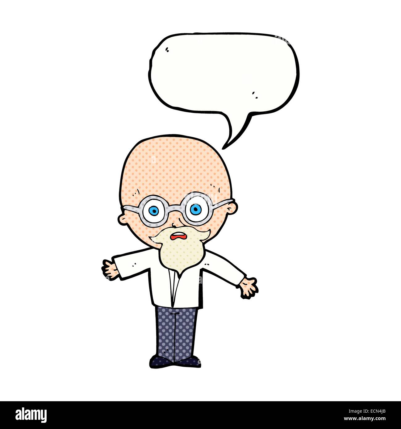cartoon genius scientist with speech bubble Stock Vector Image & Art ...