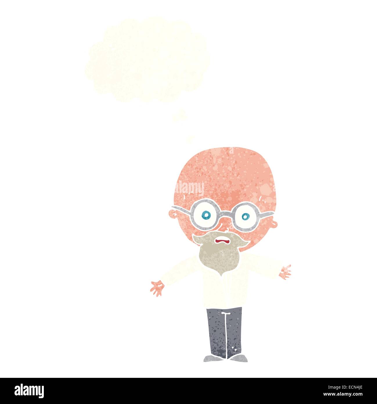 cartoon genius scientist with thought bubble Stock Vector Image & Art ...