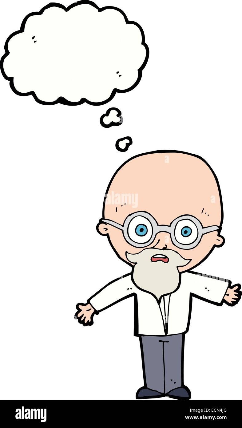 cartoon genius scientist with thought bubble Stock Vector Image & Art ...