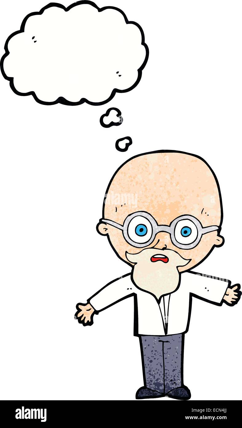 cartoon genius scientist with thought bubble Stock Vector Image & Art ...