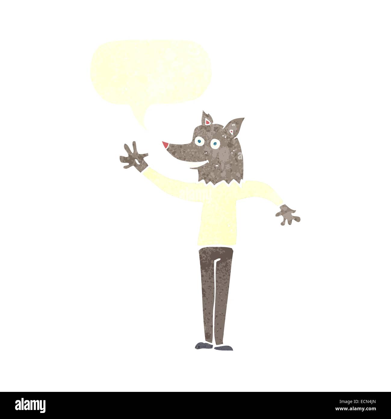 Cartoon waving wolf Cut Out Stock Images & Pictures - Alamy