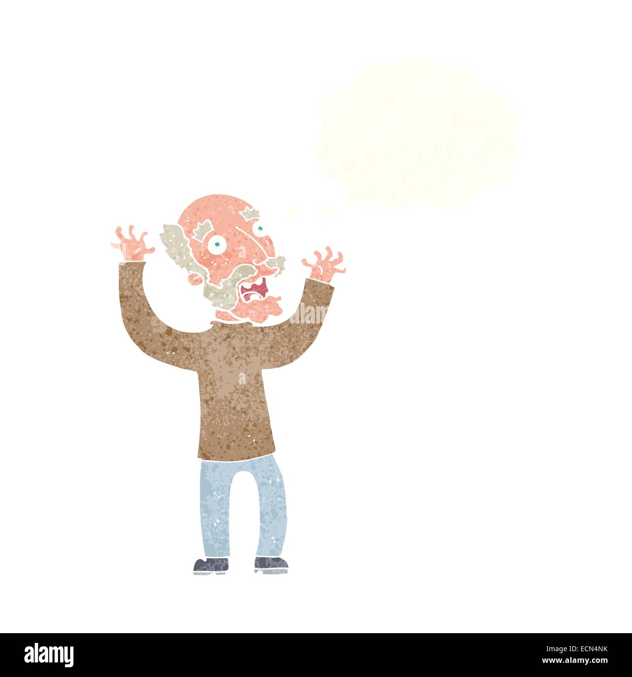 Cartoon terrified old man hi-res stock photography and images - Alamy