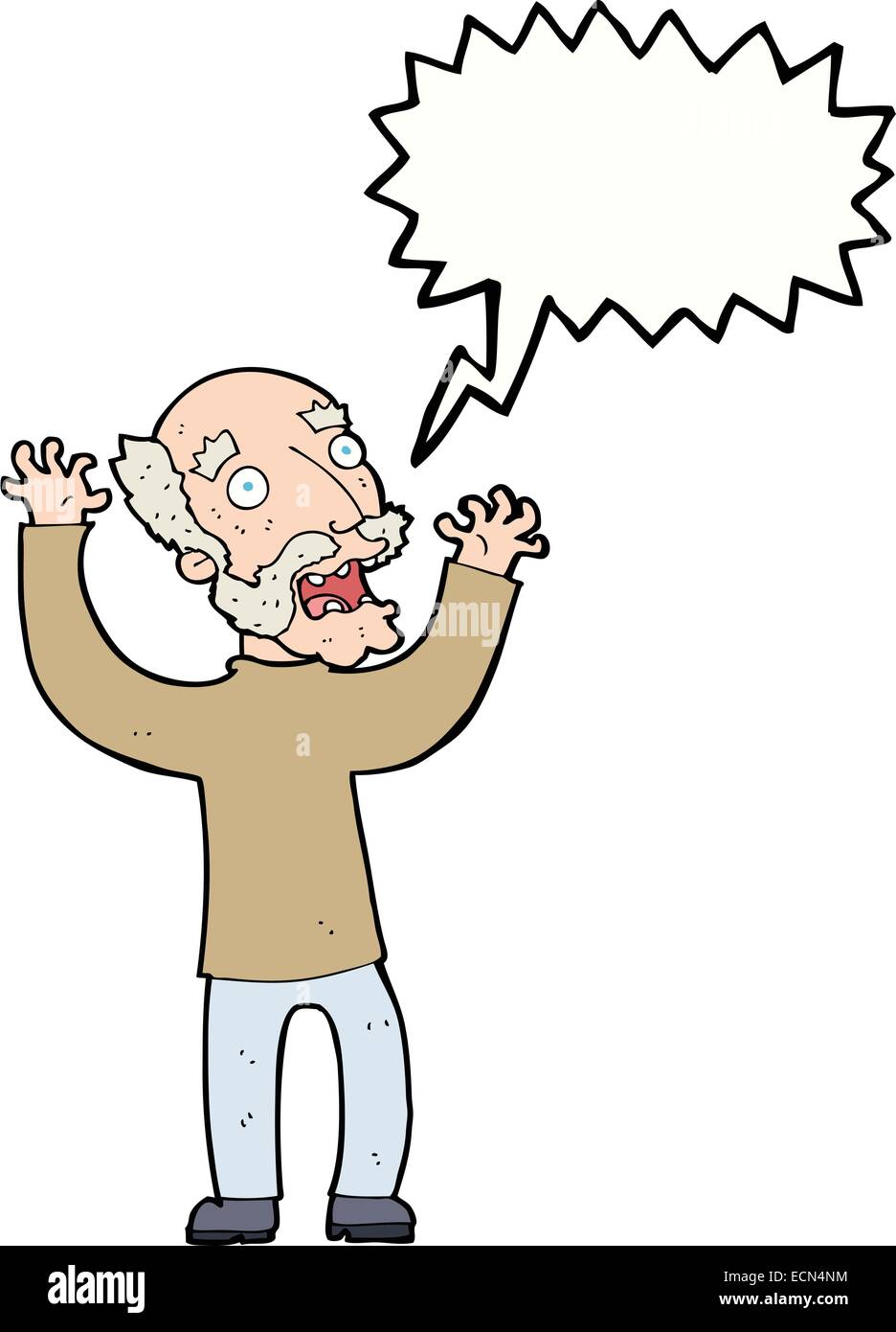 Cartoon terrified old man hi-res stock photography and images - Alamy