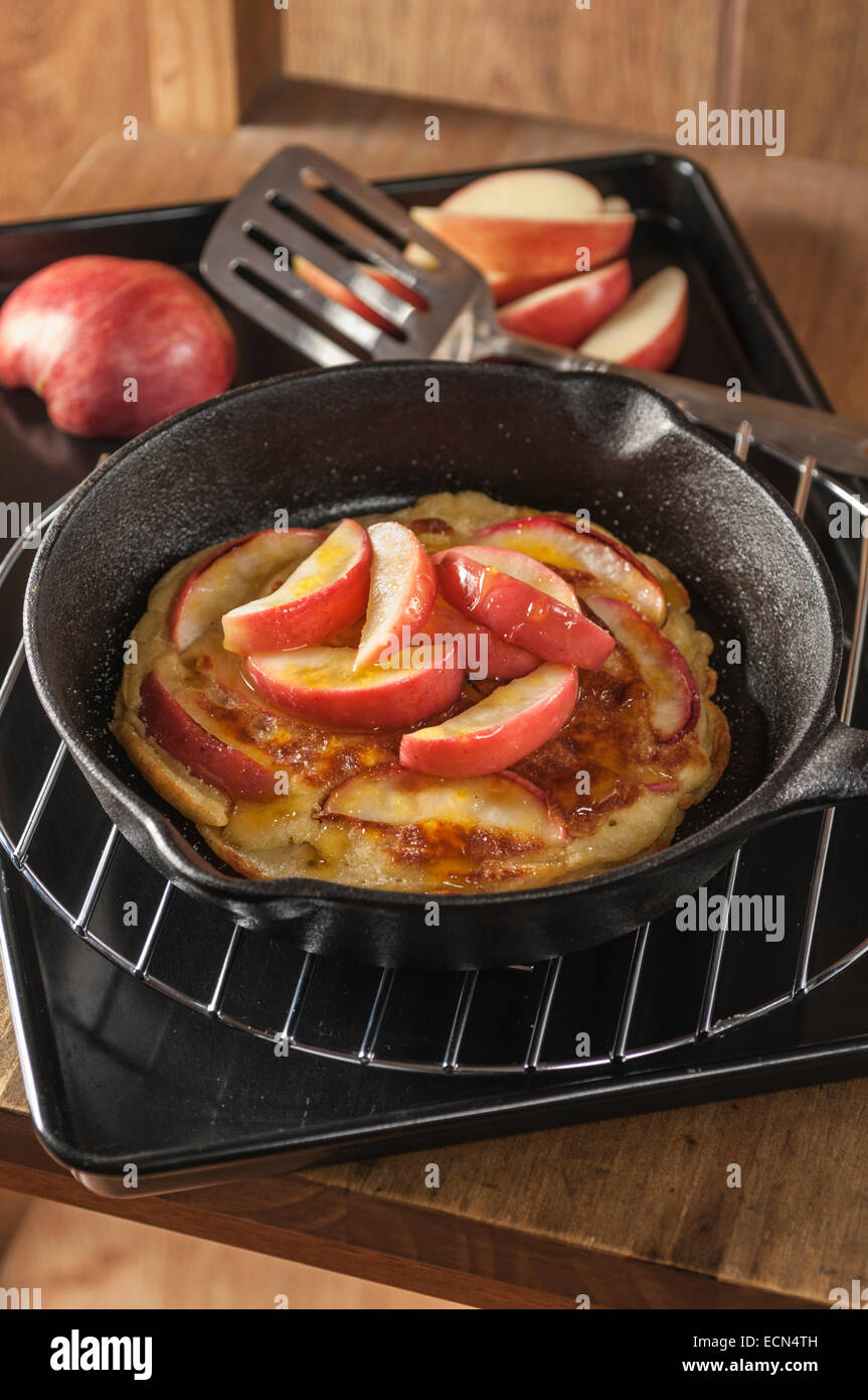 Apple pancakes. Apple griddle cakes. Fruit dessert Stock Photo - Alamy