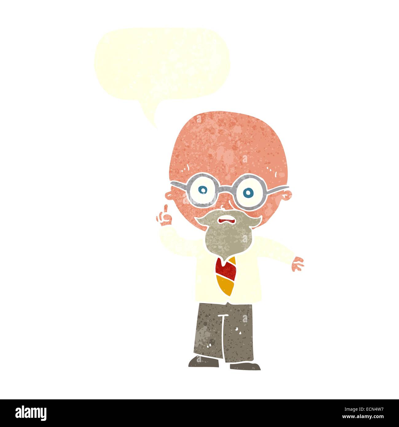 cartoon professor with speech bubble Stock Vector Image & Art - Alamy