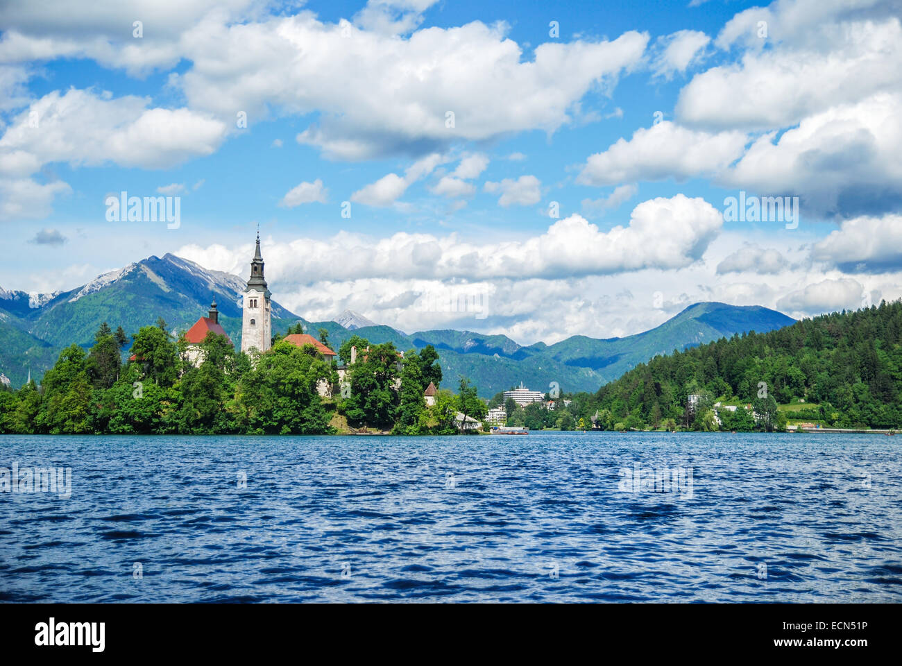 Panoramic view of Lake Bled Stock Photo - Alamy