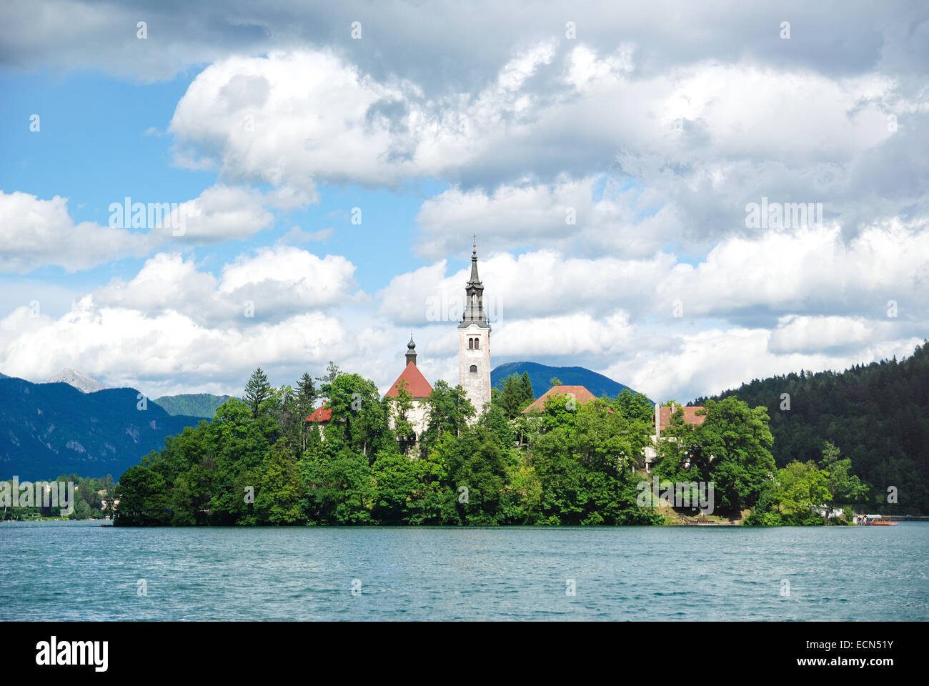 Panoramic view of Lake Bled Stock Photo - Alamy