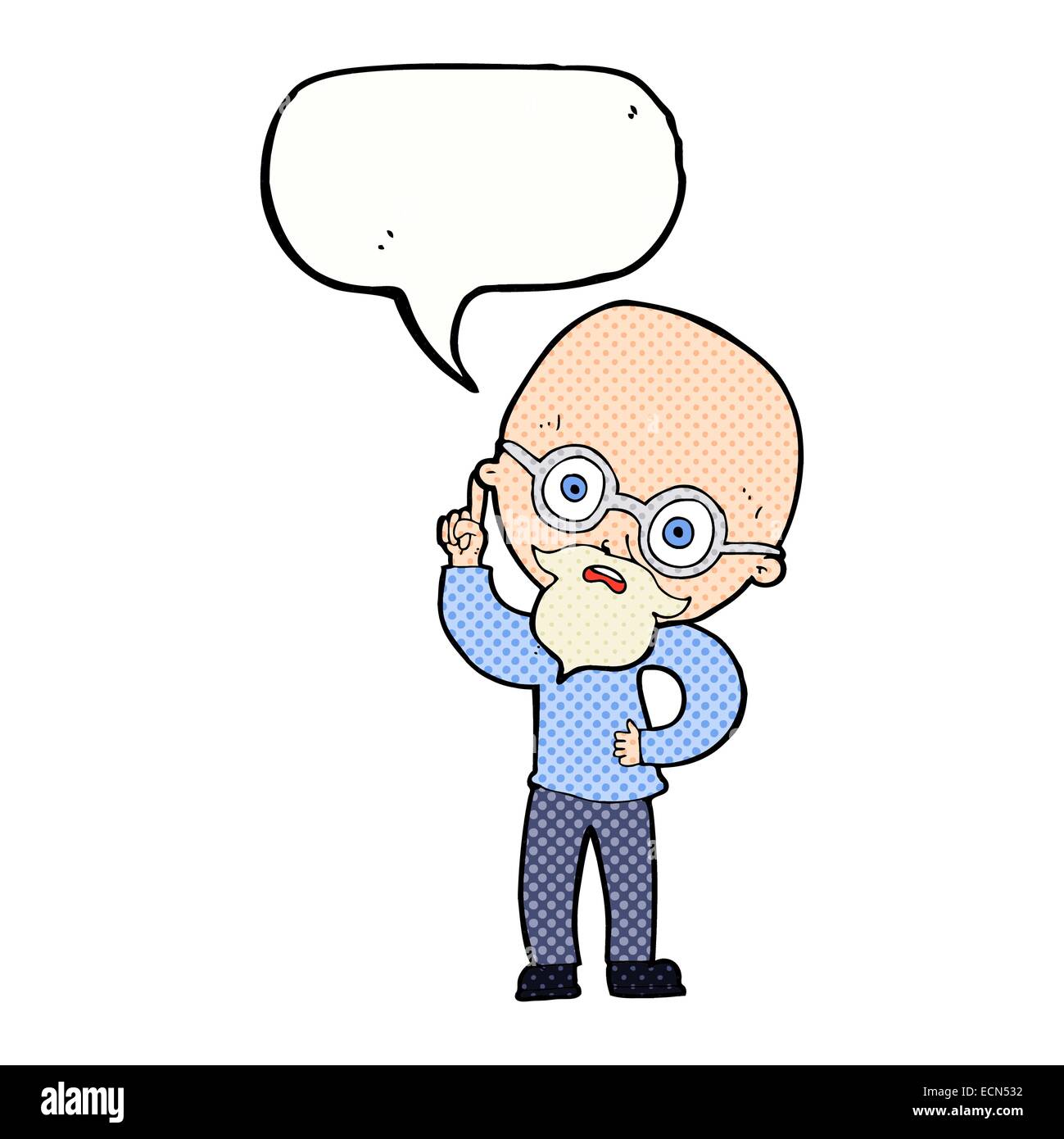 cartoon old man with speech bubble Stock Vector Image & Art - Alamy