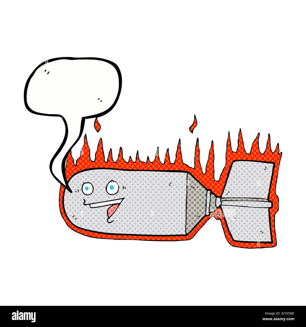 cartoon falling bomb with speech bubble Stock Vector Image & Art - Alamy