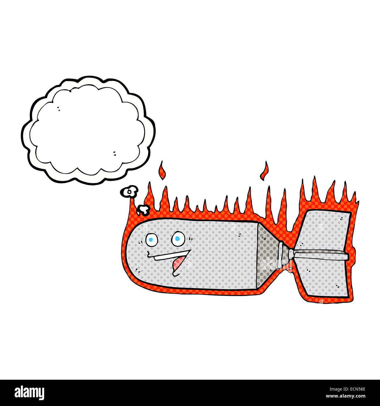cartoon falling bomb with thought bubble Stock Vector Image & Art - Alamy