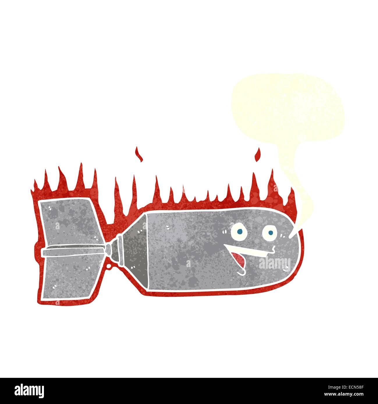 cartoon falling bomb with speech bubble Stock Vector Image & Art - Alamy