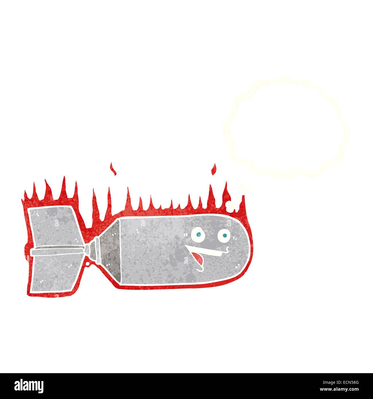 cartoon falling bomb with thought bubble Stock Vector Image & Art - Alamy