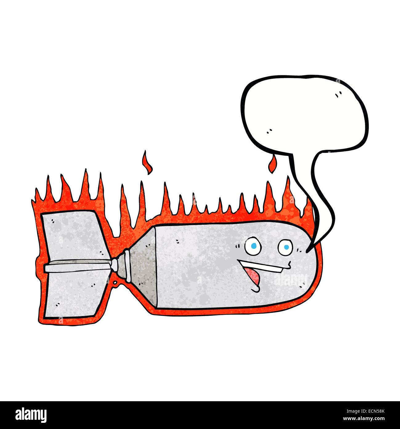 cartoon falling bomb with speech bubble Stock Vector Image & Art - Alamy