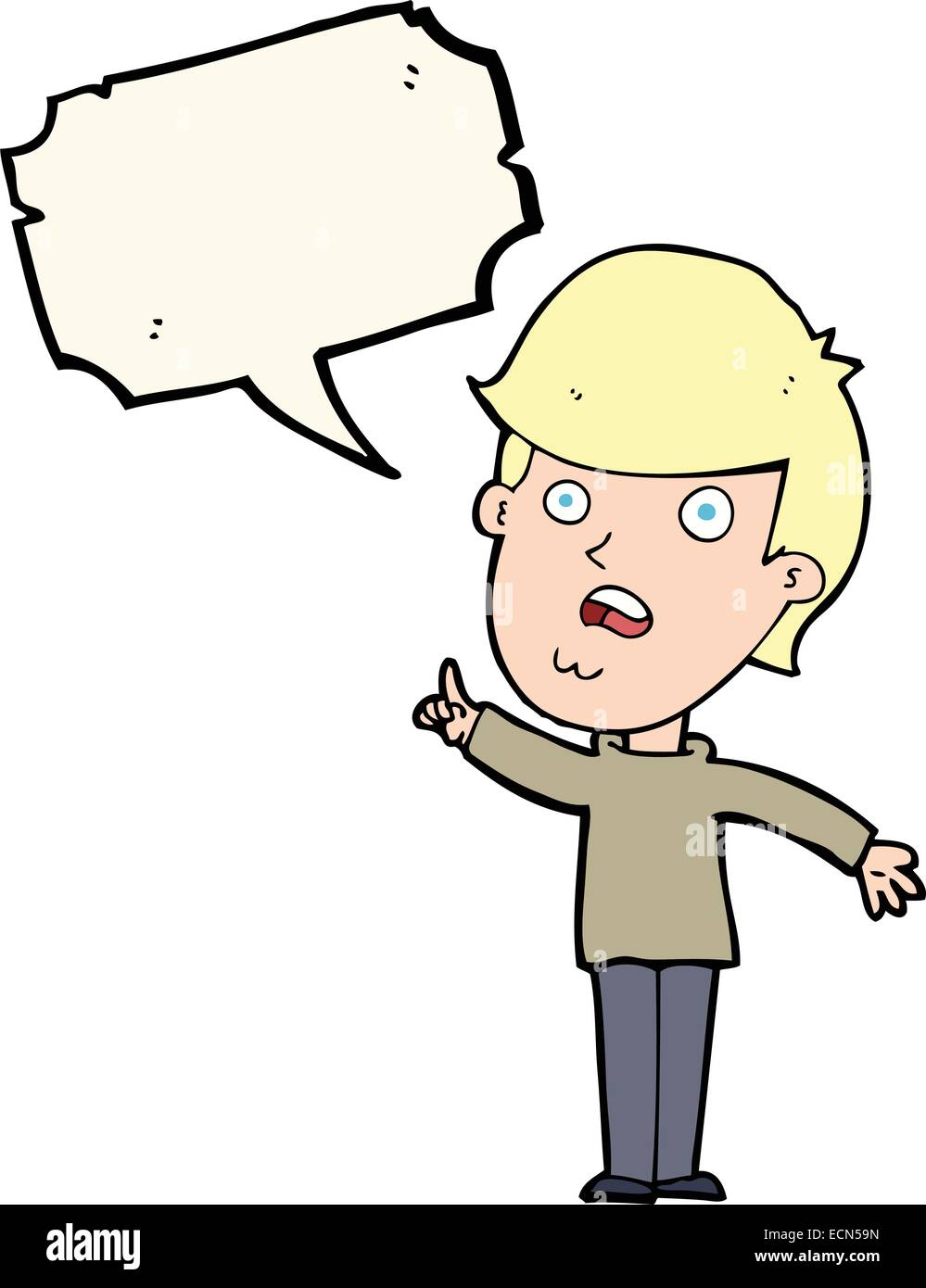 cartoon man asking question with speech bubble Stock Vector Image & Art ...