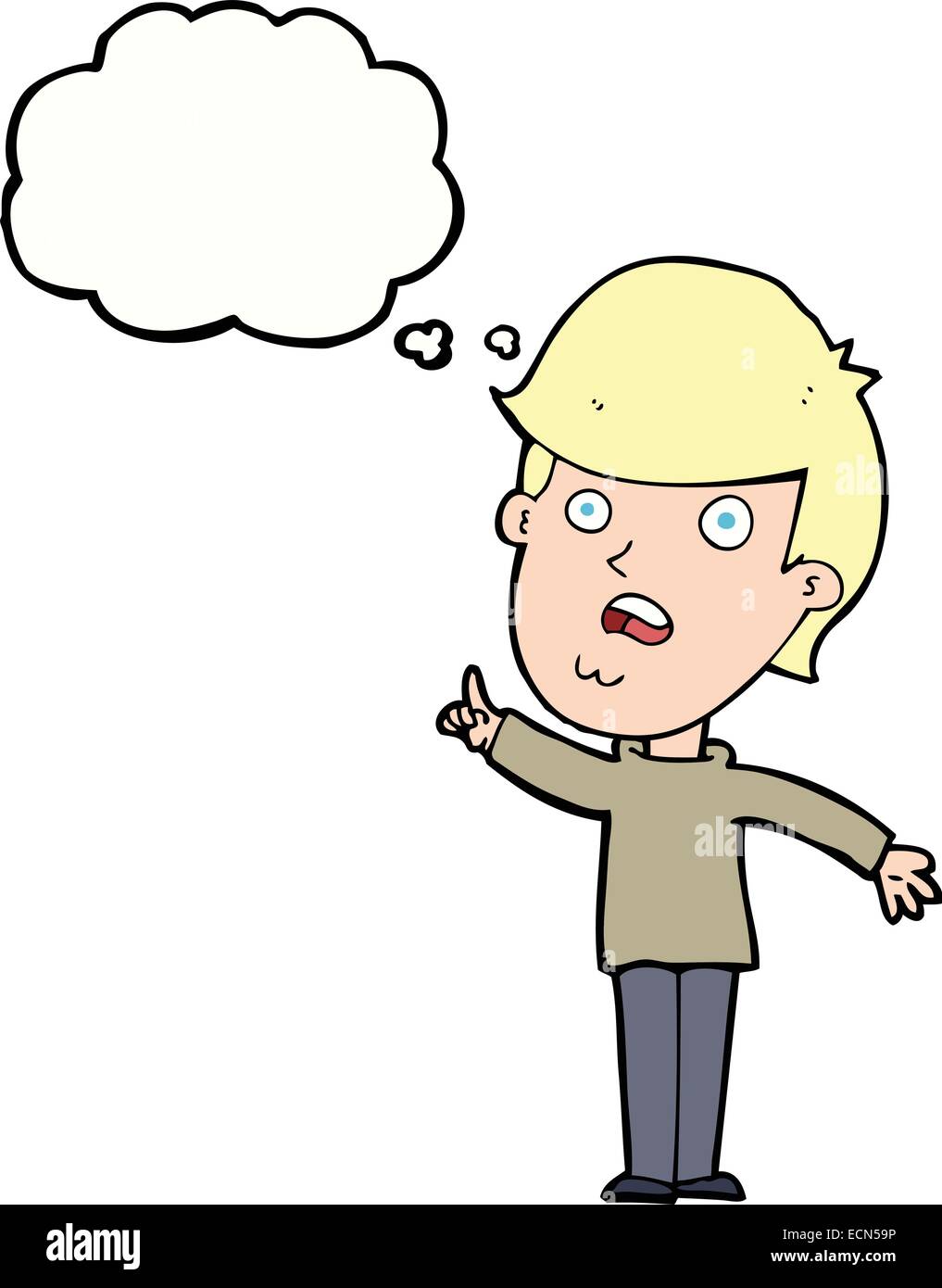 cartoon man asking question with thought bubble Stock Vector Image & Art - Alamy