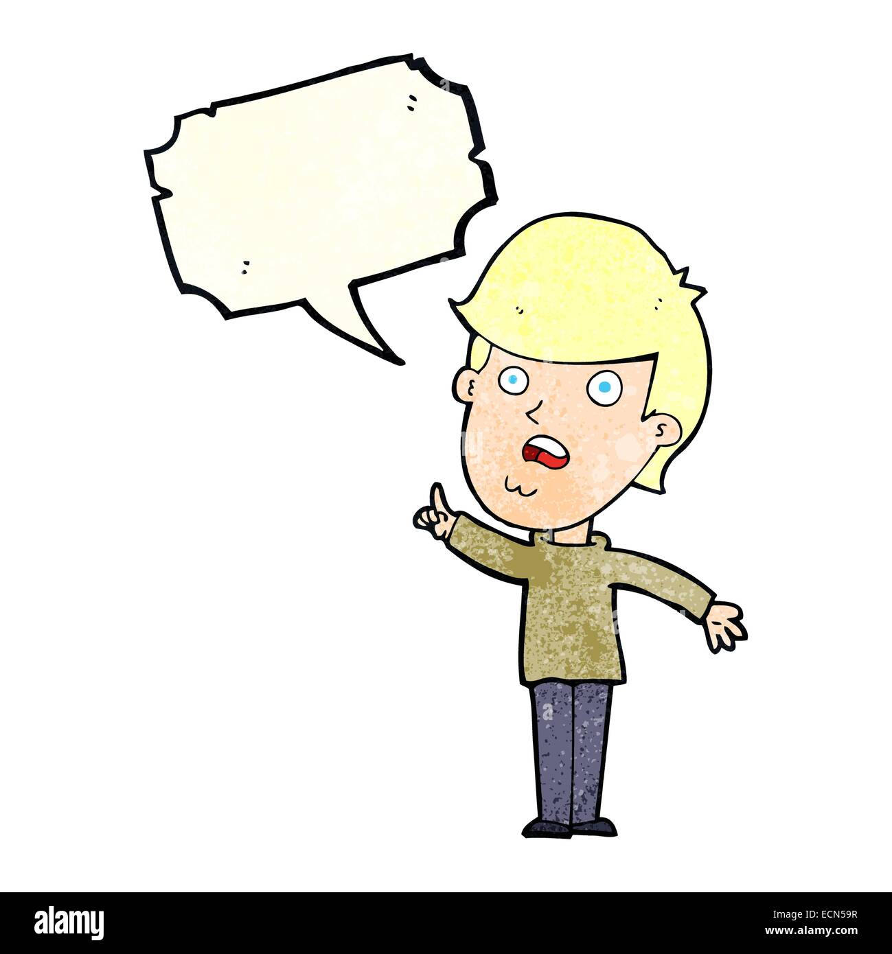 cartoon man asking question with speech bubble Stock Vector Image & Art ...