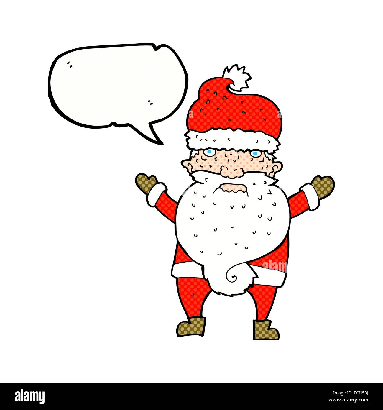 Cartoon grumpy santa Stock Vector Images - Alamy