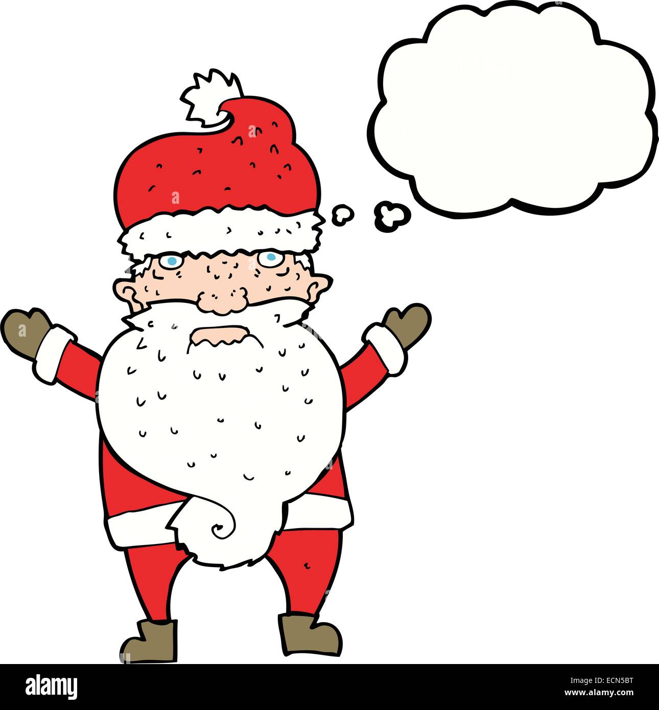 Cartoon grumpy santa Stock Vector Images - Alamy