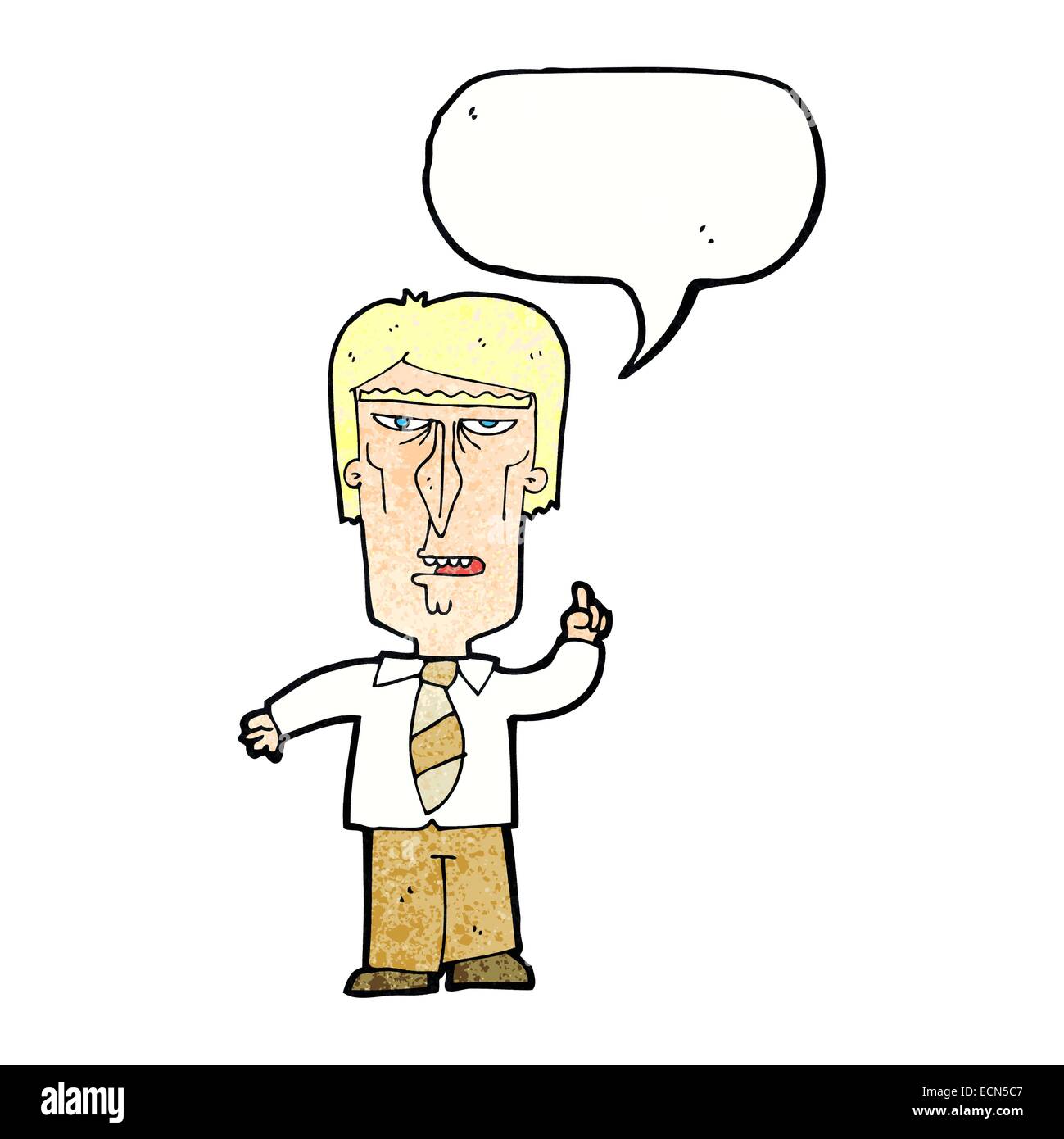 cartoon grumpy boss with speech bubble Stock Vector Image & Art - Alamy